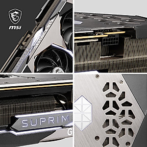 MSI GeForce RTX 4080 16GB SUPRIM X Gaming Graphics Card - 16GB GDDR6X, 2640 MHz, PCI Express Gen 4, 256-bit, 3X DP v 1.4a, HDMI 2.1a (Supports 4K & 8K HDR)