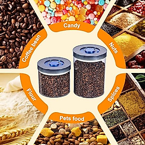 UFGOHFS Coffee Bean Storage Vacuum Seal Containers Airtight Coffee Container Airtight Food Storage Containers Coffee Vacuum Canister Sugar storage containers airtight 1.2 Liter blue