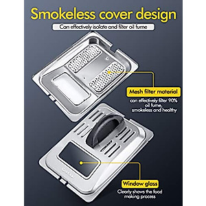 WantJoin Commercial Deep Fryer with Visible Window Deep fryer 2500W 12L （6L* 2)2 * 5.7QT Stainless Steel French Fry Double Deep Fast Fryer with 2 Baskets,Commercial Restaurant,Fast Food Restaurant