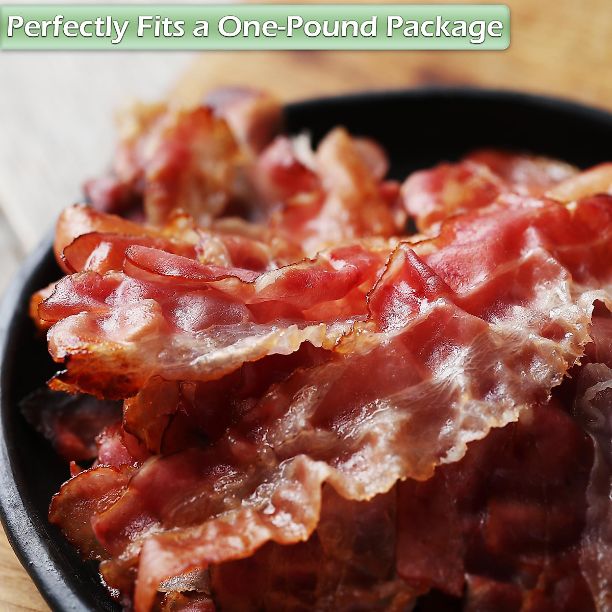 Home-X Bacon Saver, Plastic Bacon Container/Kitchen Meat Saver Storage Container