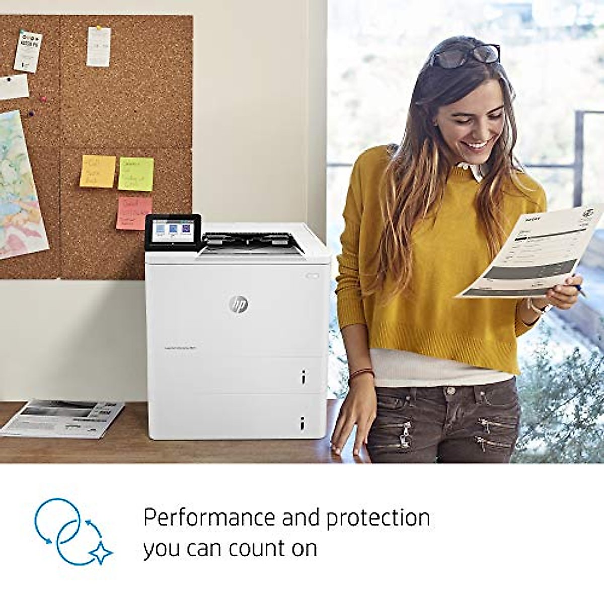 HP LaserJet Enterprise M611x Monochrome Printer with built-in Ethernet, 2-sided printing & extra paper tray (7PS85A) White