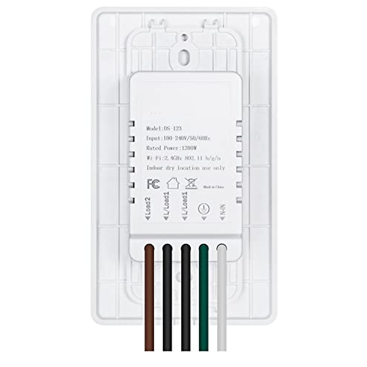 Nexete Smart Wi-Fi Double Light Switch, 2 in1 Single Pole Switch Compatible with Alexa Google Assistant & IFTTT,Remote Control, Timing Function No Hub Required (1-Pack Double Smart Switch)