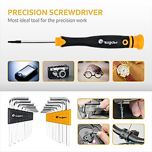 YF YoungFulTool 45Pcs Magnetic Screwdriver Set with Plastic Racking Hex Key Allen Wrench Precision Screwdrivers Flat Phillip Pozi Torx Screwdrivers Magnetic Screwdriver Handle DIY Tools Men Tools