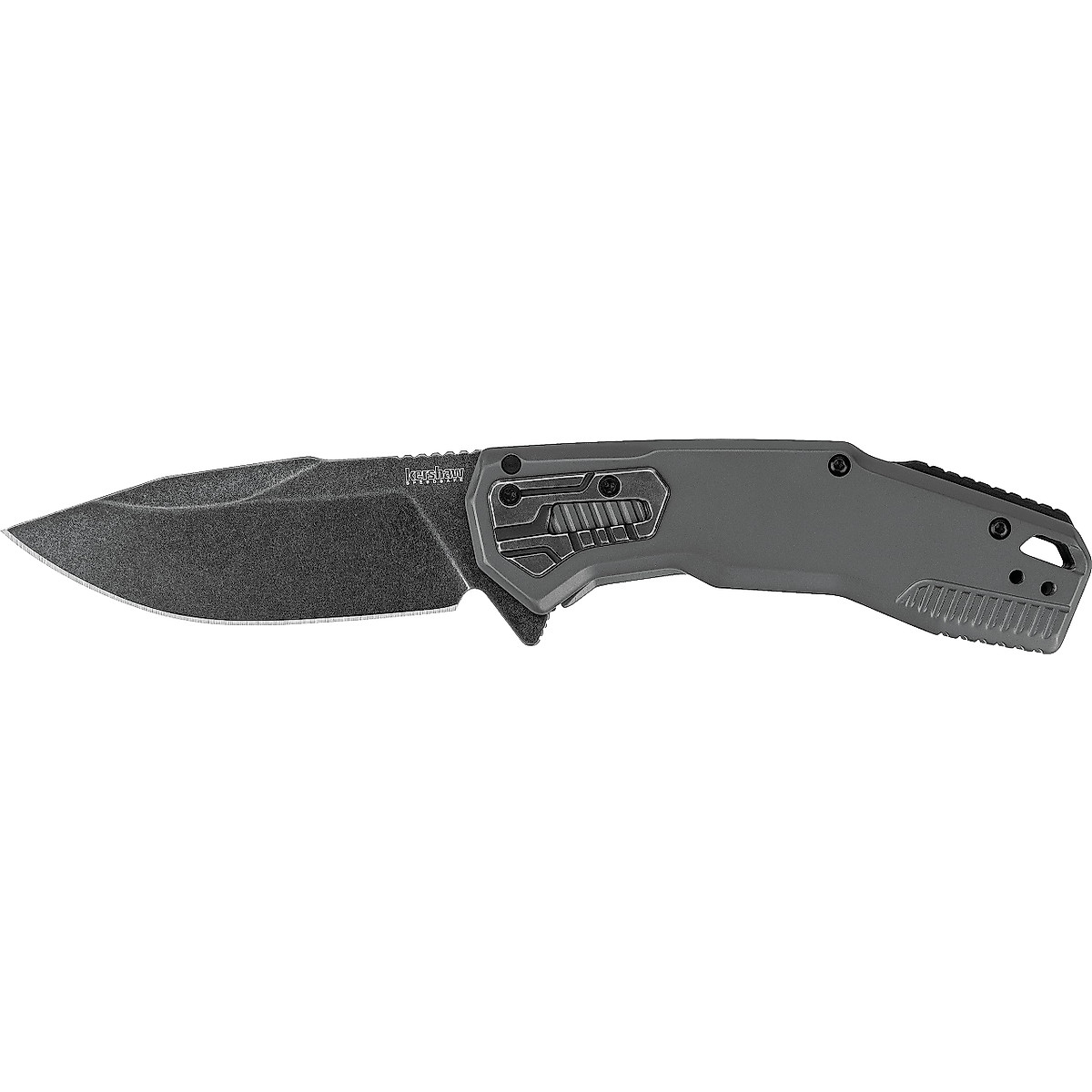 Kershaw Cannonball Pocket Knife, 3.5" D2 Carbon Steel Drop Point Blade, assisted opening with Flipper, Frame Lock, EDC