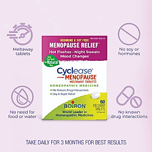 Boiron Cyclease Menopause Relief Tablets, White, 60 Count