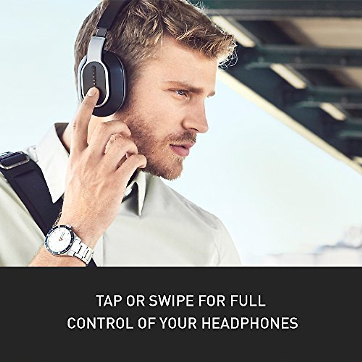 Phiaton Bluetooth Wireless BT 460 Qualcomm Touch Interface, Premium Headphones with Mic, Smart Play and Pause, White