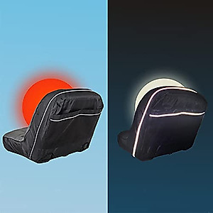 EMVANV Lawn Mower Seat Cover, Garden Protective Case Seat Cover, Heavy Duty Elastic Band Lawn Mower Anti Slip Seat Cover, Waterproof Tractor Seat Cover for Riding Lawn Mower(Grey)