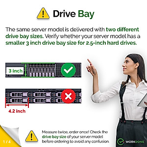 WORKDONE 12-Pack 2.5" Drive Caddy - G176J Compatible for Dell PowerEdge Servers T440 T640 R430 T430 R630 T630 R730xd R830 R930 T620 R720 R820 - Sled Sticker Labels - Manual - Additional Tray Screws