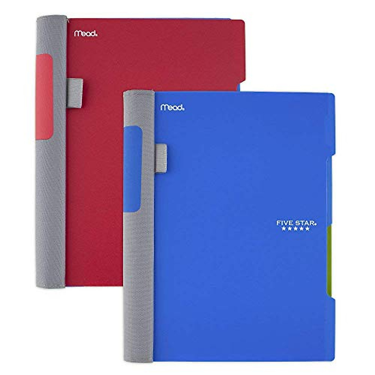 Five Star Advance Spiral Notebooks, 2 Subject, College Ruled Paper, 100 Sheets, 9-1/2" x 6", Red, Blue, 2 Pack (38637)