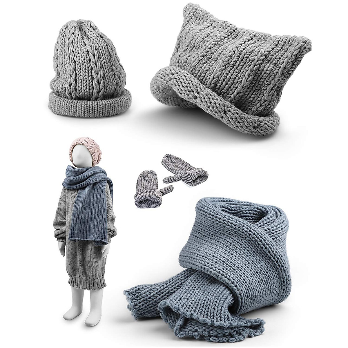 Readaeer Round Knitting Looms Set Craft Kit Tool with Hook Needle and Pompom Maker