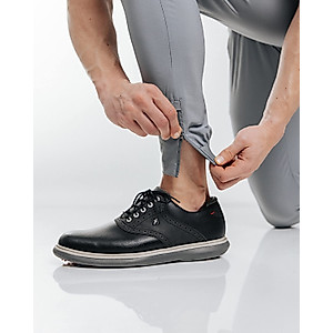 Primo Golf Jogger, Lightweight Four-Way Stretch Golf Pant, 4 Pockets, Inner Gel Waistband, Elastic Zipper Ankles, Light Gray, 30 Regular