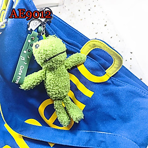 ScleraGo Plush Frog Keychain Women Men Car Key Ring Soft Toy Doll Accessory Backpack Bag Decoration Gift for Teens 9012