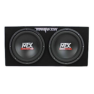 MTX TNP212D2 12-Inch 400-Watt RMS Dual Loaded 1200-Watt Car Subwoofer Enclosure Audio with Sub Box, Mono Block Amplifier, and 8 Gauge Amplifier Amp Complete Wiring Installation Kit