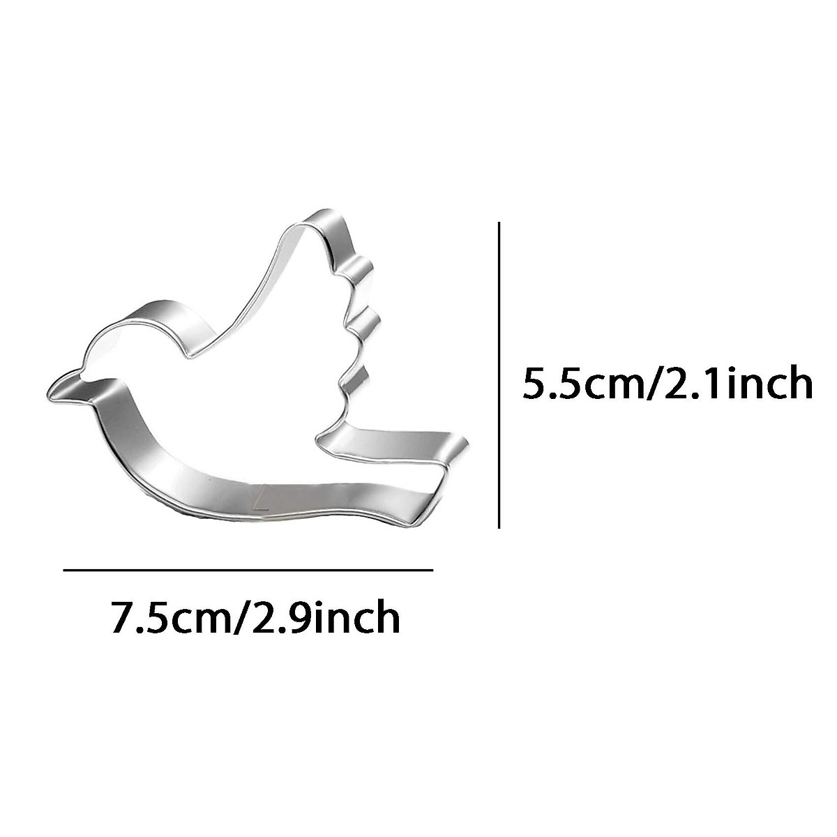 ZDYWY Dove Pigeon Bird Shaped Cookie Cutter