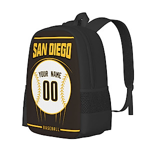 ANTKING San Diego Backpack Custom any Name and Number School Backpack for Men Youth Gifts