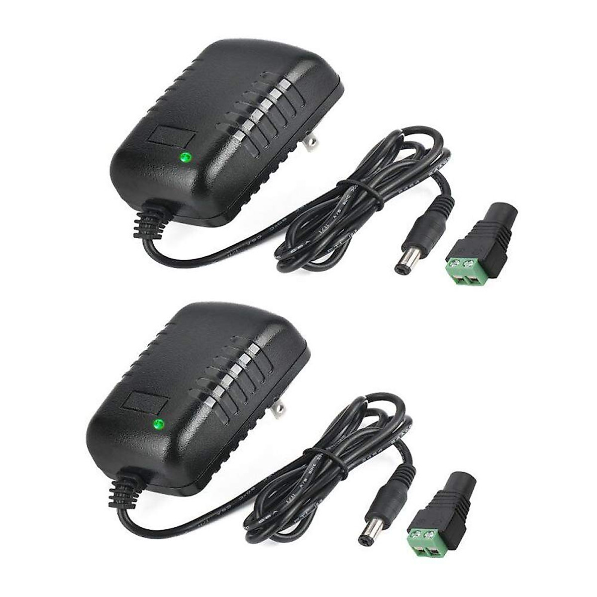 AC Adapter, YIFENG 12V / 2A AC DC Switching Power Supply Adapter(Input 100-240V, Output 12V 2A) with DC Connector Gift