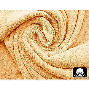 COTTON CRAFT Ultra Soft Hand Towel - Set of 6 Pure Cotton Plush Absorbent Quick Dry Easy Care Bathroom Face Towels - Everyday Luxury Hotel Spa Gym Shower Pool Beach Kitchen Travel Dorm -16x28- Yellow