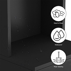 Paddie Wall Mount Salon Stations for Hair Stylist, Hair Salon Storage Cabinet Beauty Barber Station w/Lockable Drawers/Storage Cabinet (Black2)