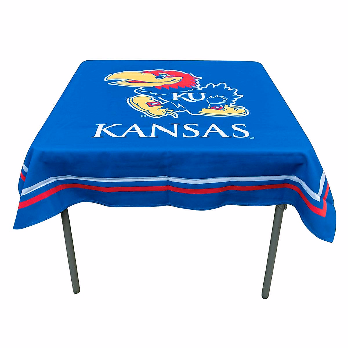 College Flags & Banners Co. Kansas Jayhawks Logo Tablecloth or Table Overlay