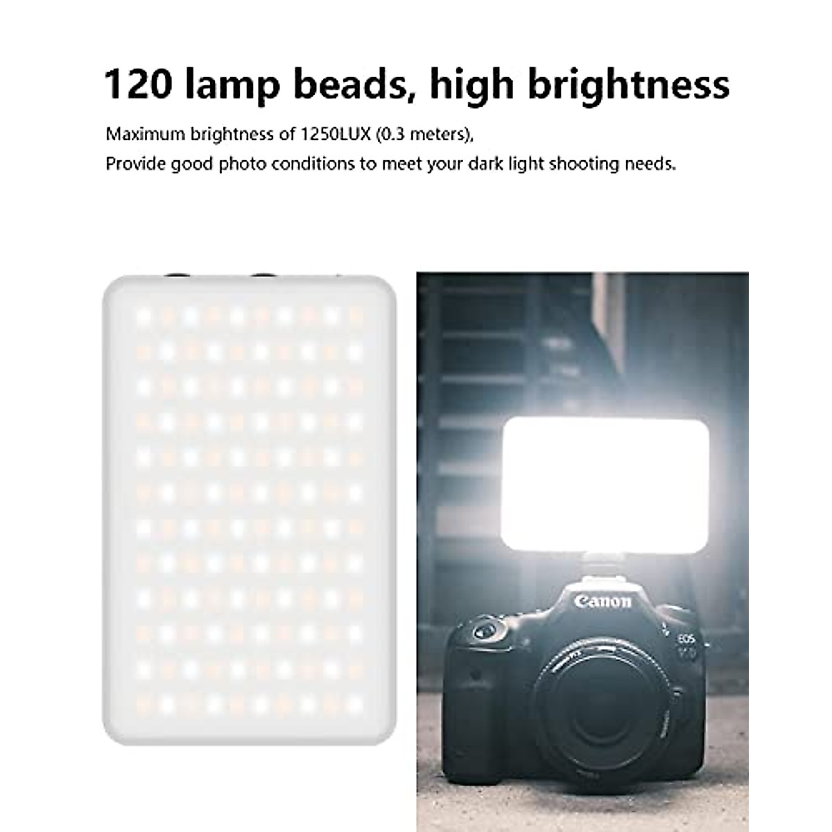ULANZI VL120 RGB Video Light, Pocket LED On-Camera Video Lights, Built-in 3100mAh Rechargeable Battery, 360 Full Color 20 Light Effects, CRI≥95 2500-9000K LED Panels for Photography Vlogging
