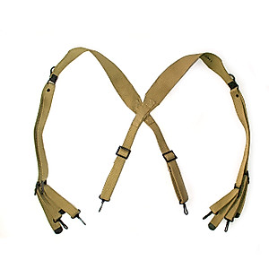 ANQIAO WW2 Repro Us Army M36 Suspenders Combat X Strap Webbing Canvas