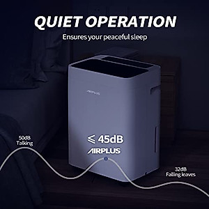 AIRPLUS 4500 Sq. Ft Dehumidifier for Basement with Drain Hose, 70 Pints Dehumidifier for Home (AP2008)