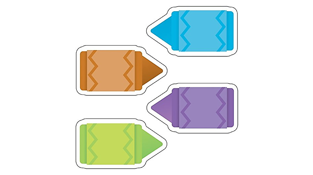 Carson Dellosa Crayons Colorful Cut-Outs for Classroom Decor & Activities