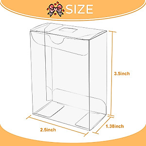 XINHPKGG 35pcs 3.5"x 2.5"x 1.38" Clear Rice Krispie Treat Boxes: Cakesicle Boxes Clear Favor Boxes Macaron Boxes Clear Treat Boxes Party Favors Boxes