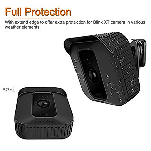 Fintie Silicone Skin for Blink XT2/XT Camera - [3 Pack] Premium Silicone Weather Resistant Protective Case Cover for Blink XT2 & XT Home Security Indoor Outdoor Camera - Black