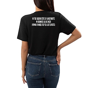 Humorous Gift Housing Policies Gift Idea For Tenants On A Special Occasion - In The Garden State Of Apartments My Roommates Are Like Weeds Women Or Men Black Men Women Black T-shirt