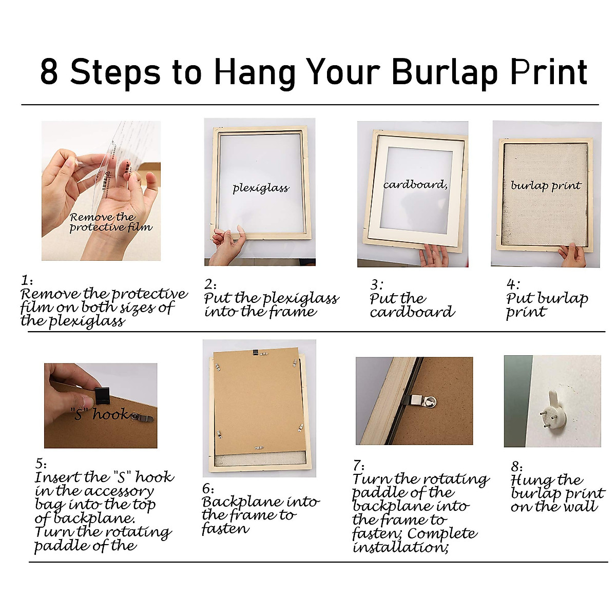 Corfara Framed 10th Wedding Anniversary Burlap Gift 11" W X 13" H, Couples 10th Anniversary 10 Years of Marriage Gift for Wife 10th Wedding Anniversary Keepsake Gift for Husband Wife Him Her