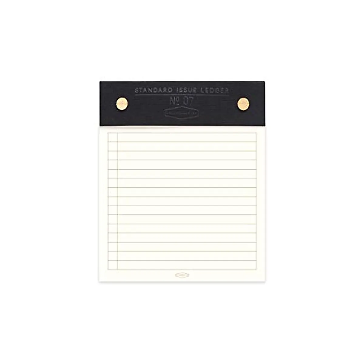 DesignWorks Ink Standard Issue Ledger No. 7 Black To Do List Notepad, 5" x 6" - Aesthetic Desk Accessories and Cute Office Supplies for School, Work From Home, Teachers, and Small Business