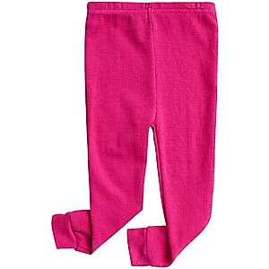 Sweet & Sassy Infant & Toddler Girls' 4-Piece Thermal Underwear Set, Size 18 Months, Hot Pink/Medium Pink