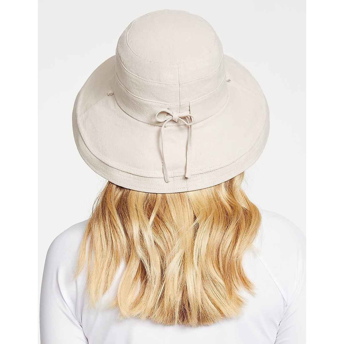 Solbari Holiday Sun Hat - UPF50+ Reversible, Foldable & Packable UV Sun Protection Hat with Full Coverage Brim and Adjustable Drawcord, Natural/Beige Under Brim, Small-Medium