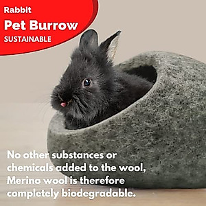 Guinea Pig Hideout, Hamster Bed, Guinea Pig Bed, Dwarf Rabbit Bed, Bearded Dragon Bed, 100% Pure Wool Handmade, Hideout for Chinchilla Cave Bed for Small Pet Animal House Accessories
