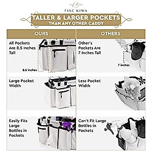 Fine Kiwa Cleaning Caddy Bag, Cleaning Supplies Organizer with Handle, Storage Caddy for Cleaning Products, Cleaning Supplies Caddy, Large Cleaning Tote Caddy - Also Good for Car & Grilling Supplies