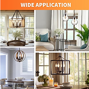 ALAMPEVER Chandelier Light Bulbs, 60W Equivalent Candelabra Bulb, E12 LED Bulb 2700K Soft White, 450LM, Candle Light Bulbs 6 Pack