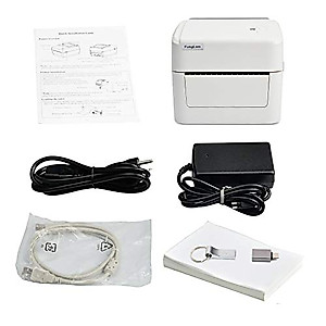 FungLam Label Printer, High Speed USB Direct Thermal Label Printer for Amazon, Ebay, Etsy, Shipify Labeling, 4x6 Shipping Label Printer, Thermal Printer, White