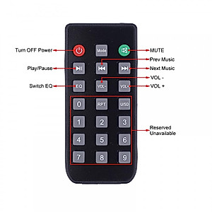 XY-Y50H 50W+50W HIFI Stereo Bluetooth-compatible 5.1 Amplifier Module, DC 9V-24V Dual Channel Audio Amp Board with Remote Controller