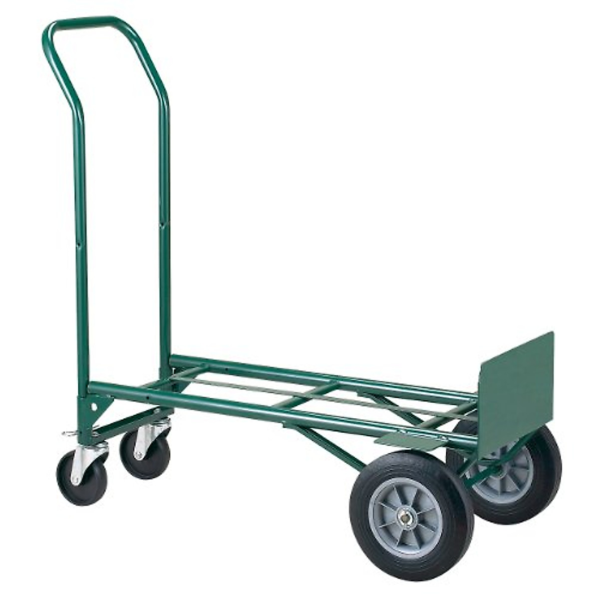 Harper Trucks JEDT8635P 700 lb Capacity Super-Steel Convertible Hand Truck, Dual Purpose 2 Wheel Dolly and 4 Wheel Cart with 10" Flat-Free Solid Rubber Wheels