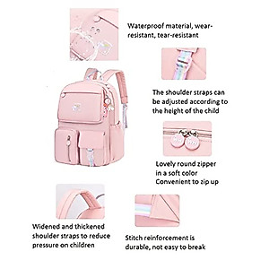 ETAISHOW Kawaii Girls Backpack for School Aesthetic School Bag Bookbag for Elementary Students