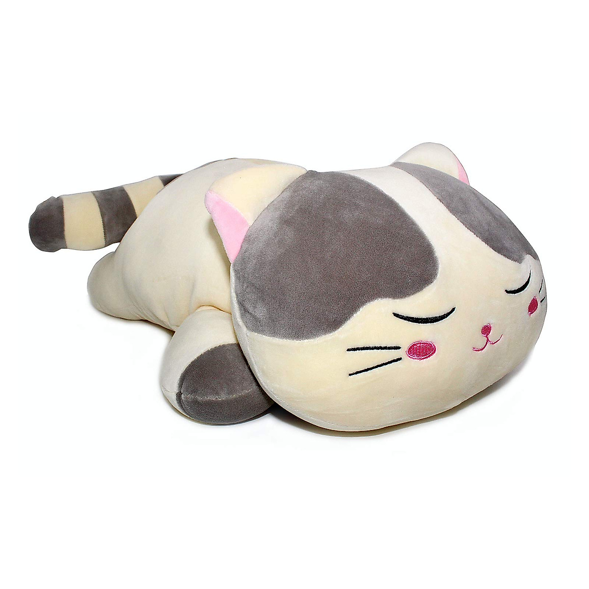 Vintoys Very Soft Cat Big Hugging Pillow Plush Kitten Kitty Stuffed Animals Gray 23.5"