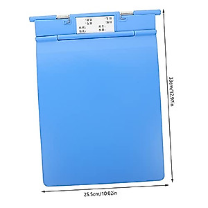 MAGICLULU 3pcs Case Folder Pencils Plastic Folder A4 Binder Folder Organizer for Desk Hanging File Organizer File Folder Labels Clip Boards Exam Paper Base Nursing Clipboard Blue