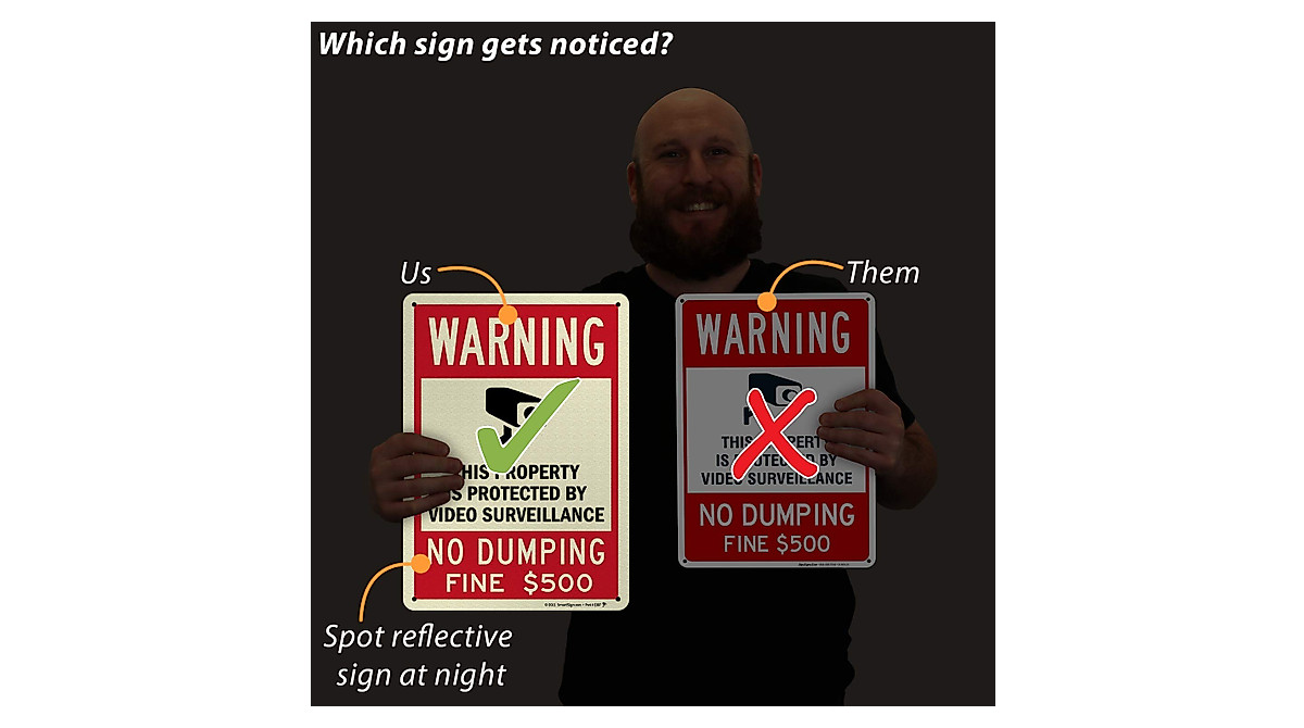 SmartSign Reflective Video Surveillance Warning Sign