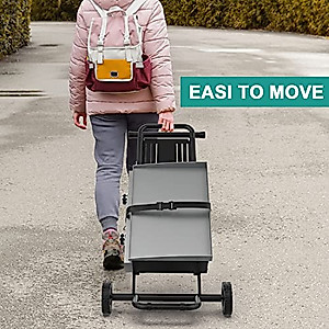 EasiBBQ Portable Grill Cart for Blackstone 17" 22" Table Top Griddles, Folding Cart Griddle Stand Shelf for Backyard, Camping and Outdoor Cooking. Black