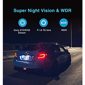 VIOFO A129 Duo Dual Lens Dash Cam Full HD 1080P 140° Wide Angle Front and Rear Dashboard Camera w/GPS WiFi, Parking Mode, Supercapacitor, Low Light Vision G-Sensor (Renewed)