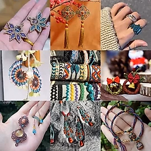 KINTAN DIY Braided Rope Kit - Rope Weaver Tool Kit, Wooden Weaving Jig Bracelet Maker, Adjustable Wristband Rope Knot Weaver Braided Fixing Tools (with Braided Yarn)