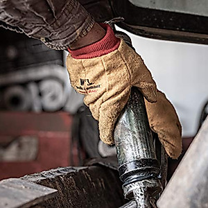 Wells Lamont mens 412 Work Gloves, Gold, Large Pack of 12 US