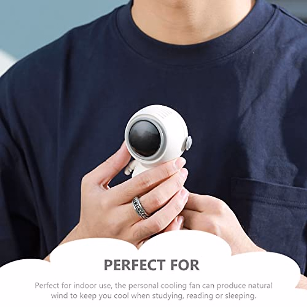 Amosfun Wearable Air Conditioner Rechargeable Neck Fan Neckband Fan Camping Fan with Light Portable Neck Fan