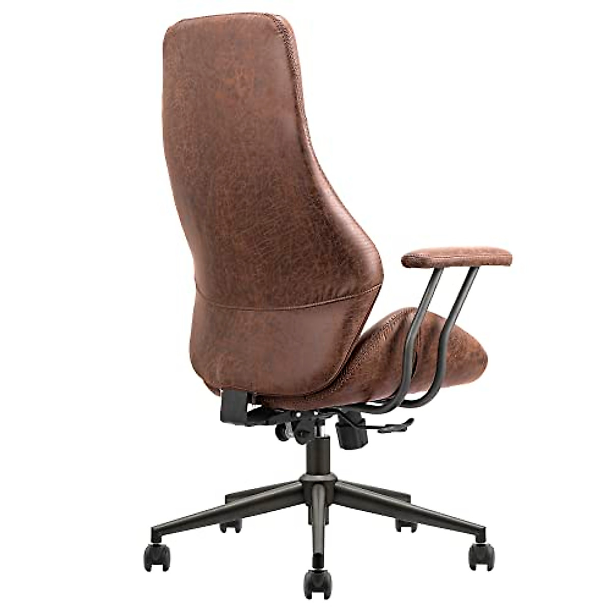 XIZZI Ergonomic Chair, Modern Computer Desk Chair,Executive Swivel Task Chair with Armrests Support (Dark Brown)